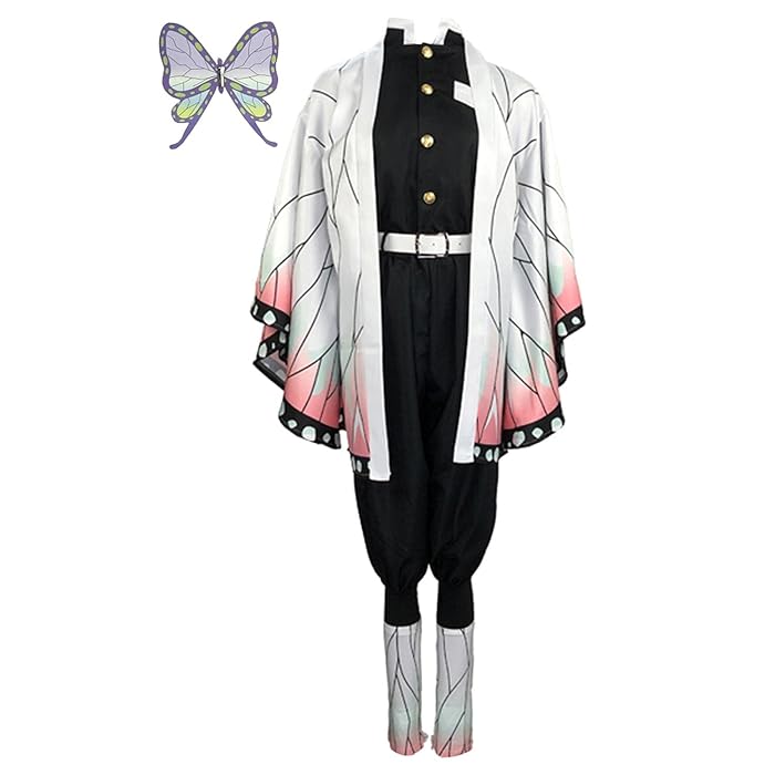 Buy Demon Slayer Kochou Shinobu Cosplay Outfit Costume Kimetsu No Yaiba ...