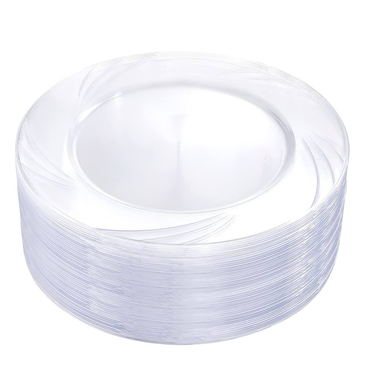 Buy NOCCUR 50PCS Clear Plastic Plates-Clear Plastic Disposable Plates ...