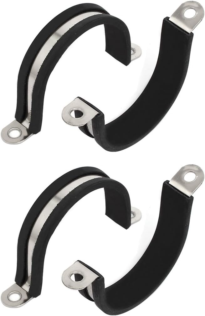 Sourcingmap 40mm Dia Rubber Lined U Shaped 304 Stainless Steel Pipe ...
