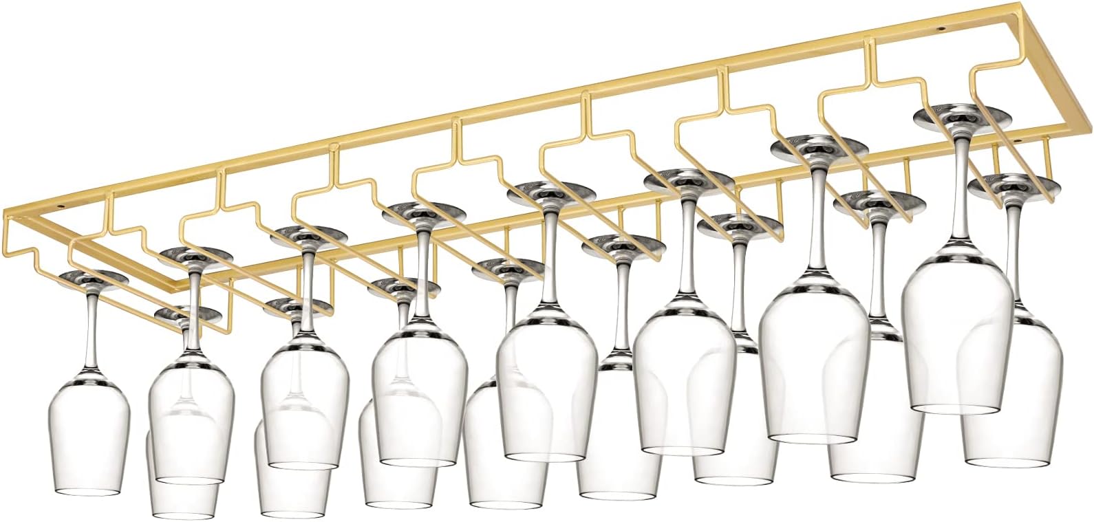 Amazon.com: Under Cabinet Wine Glass Rack,Stemware Rack Holds up to 8 ...
