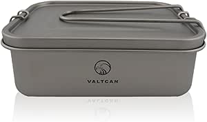 Amazon.com: Valtcan Titanium Camping Lunch Bento Box 1200ml with ...