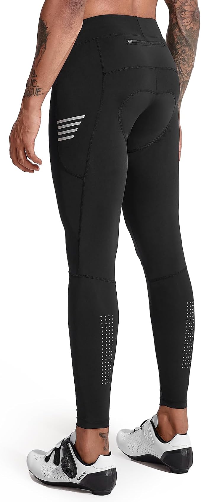 Amazon.com: Santic Men's Cycling Pants Padded Thermal Mountain Bike Tights Cold Weather Biking ...