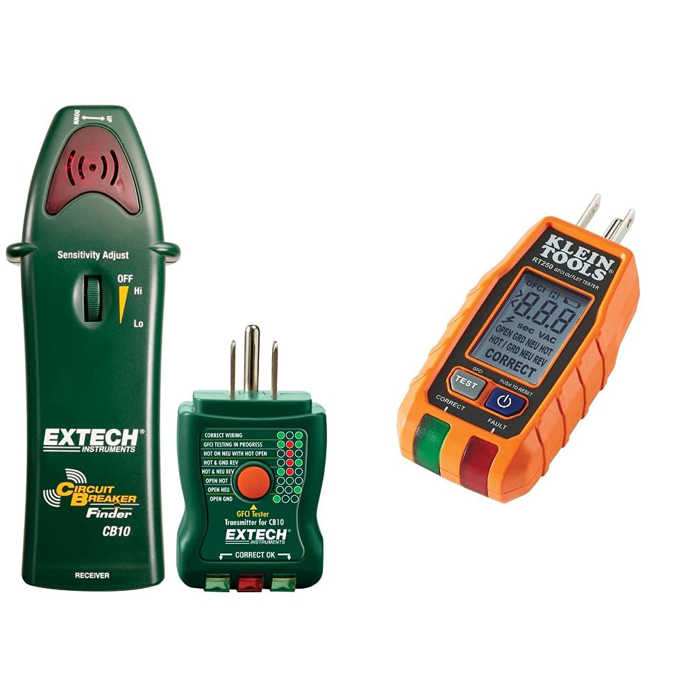 Amazon.com: Extech Circuit Breaker Finder and Klein Tools GFCI Outlet ...