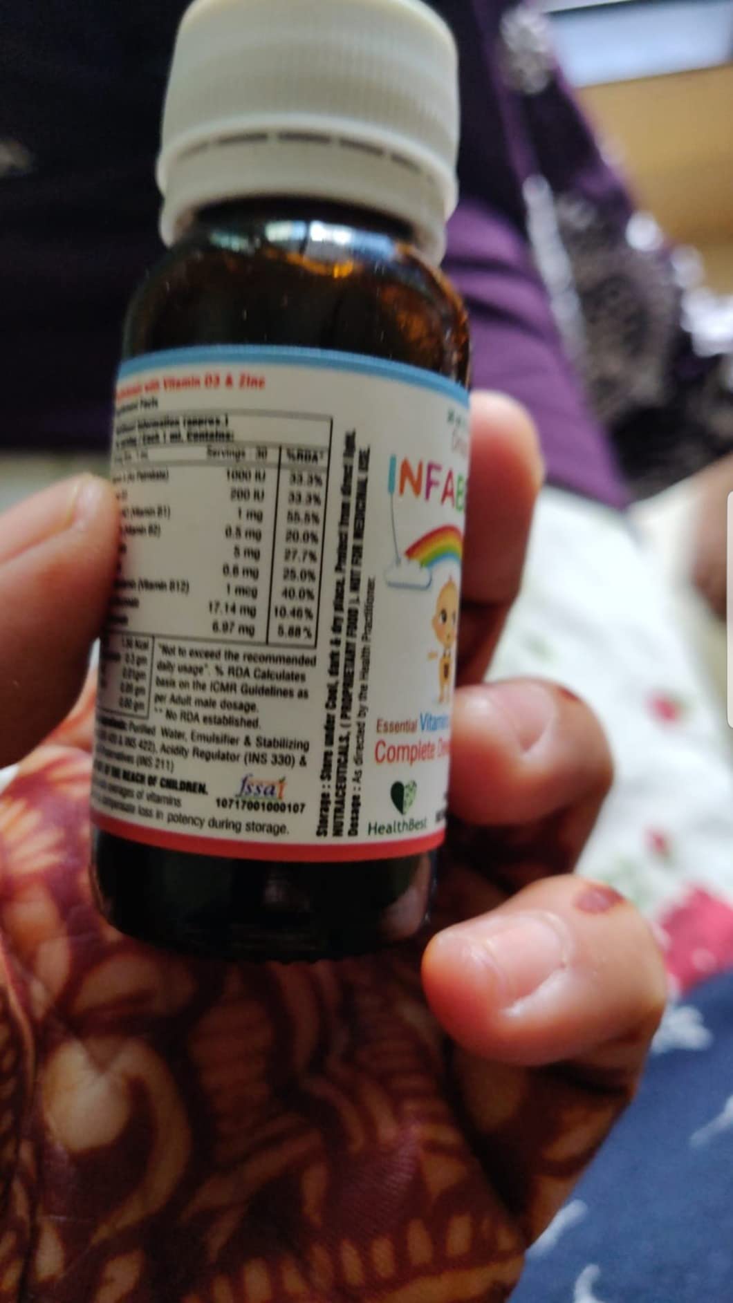 HealthBest Infabest Drops | Multivitamins with Vitamin D3 & Zinc | Kids ...