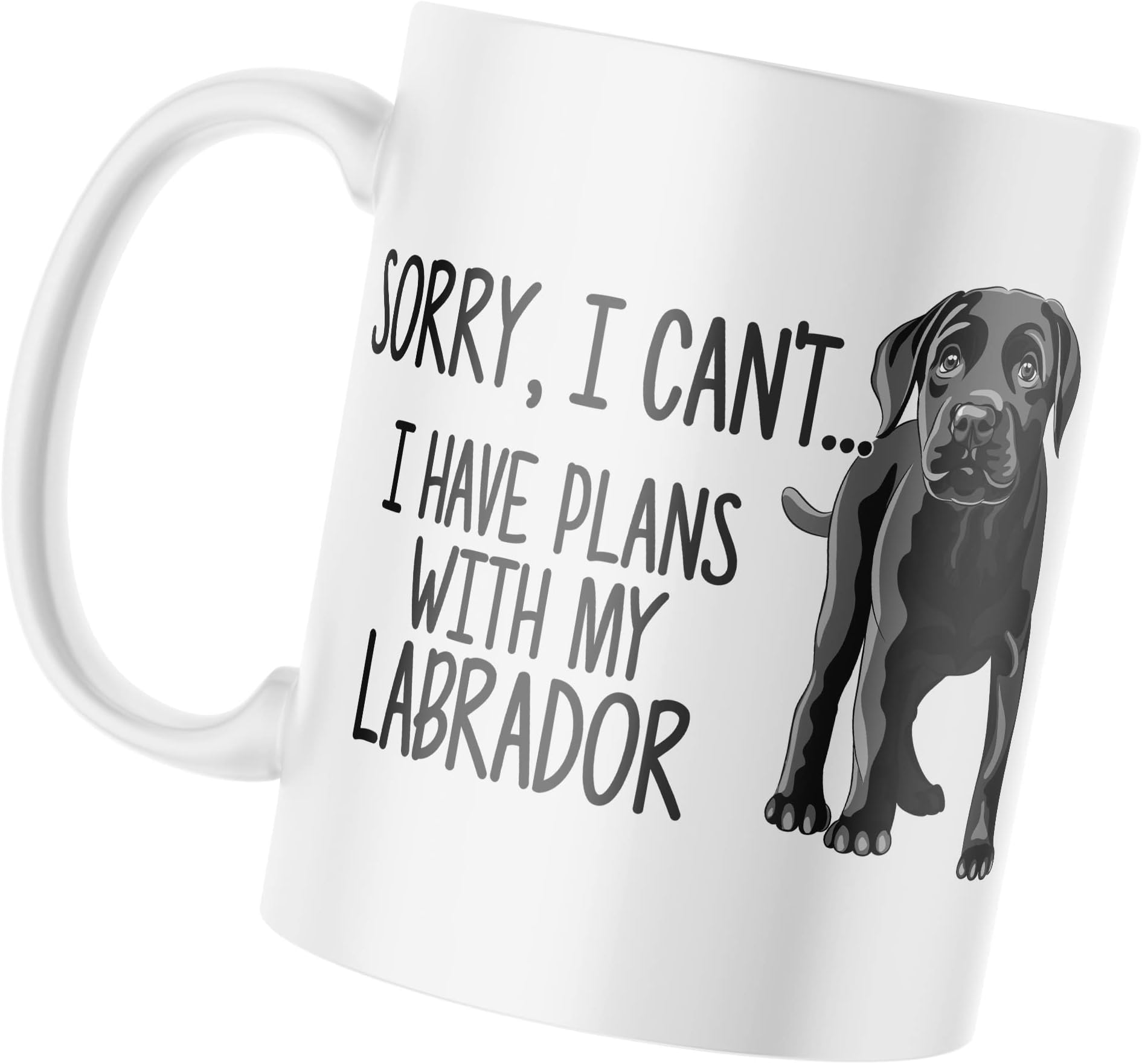 Purple Print House Black Labrador Mug Sorry I Can't I Have Plans with ...