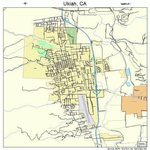 Amazon.com : Large Street & Road Map of Ukiah, California CA - Printed ...
