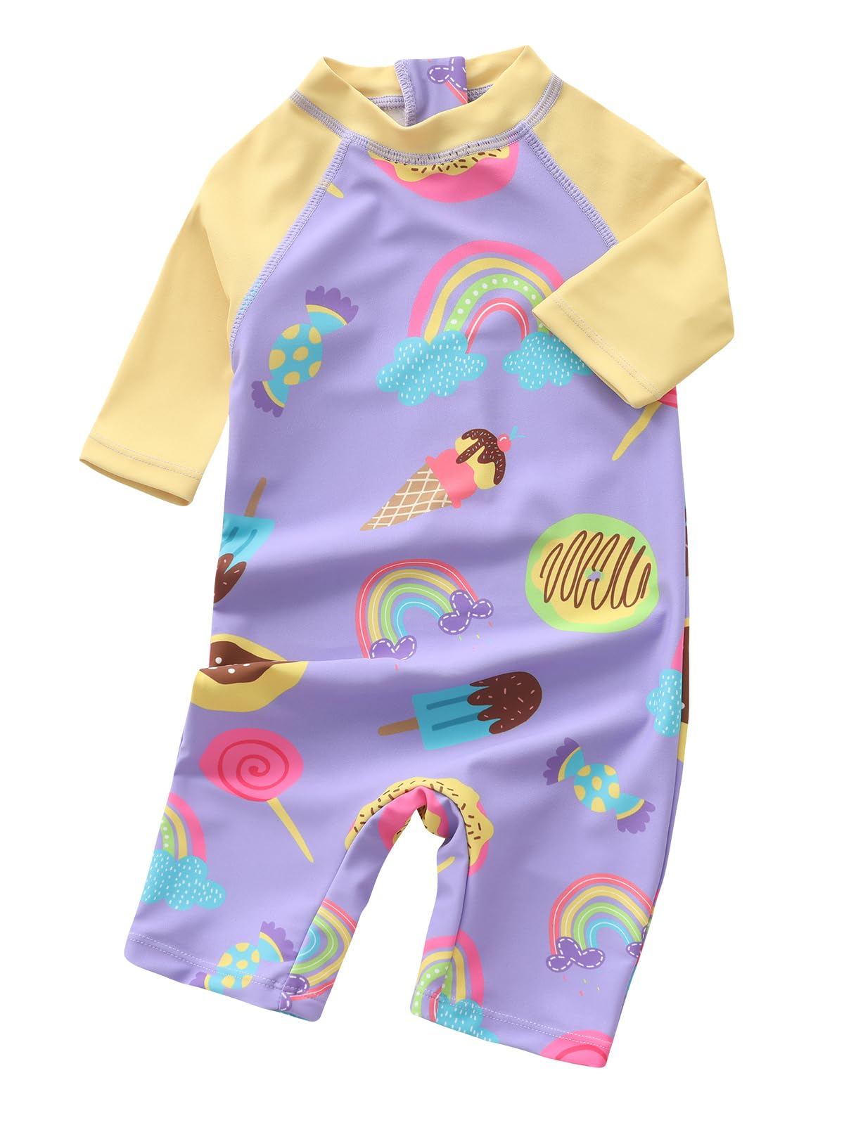 Snapklik.com : Toddler Girls Rash Guard Sunsuits For Baby Girls One ...