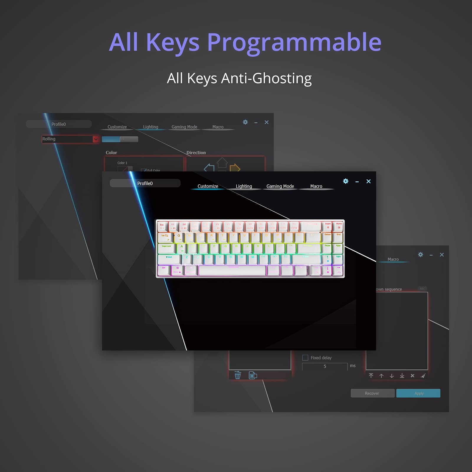 Buy RK ROYAL KLUDGE RK71 Wireless/Wired Mechanical Keyboard and 7200 ...