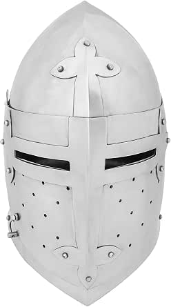 Amazon.com: House of Warfare Medieval Bascinet Helmet 14th Century ...
