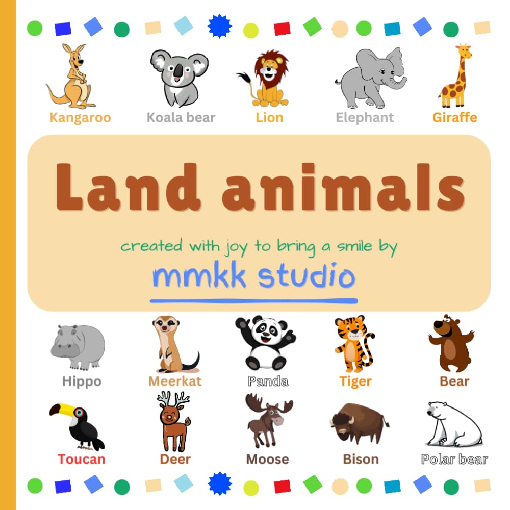 Land animals (Animals for kids - early learning pictures by mmkk studio ...