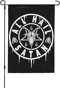 Amazon.com : Generic Satan Baphomet Satanic And Occult Garden Yard Flag ...