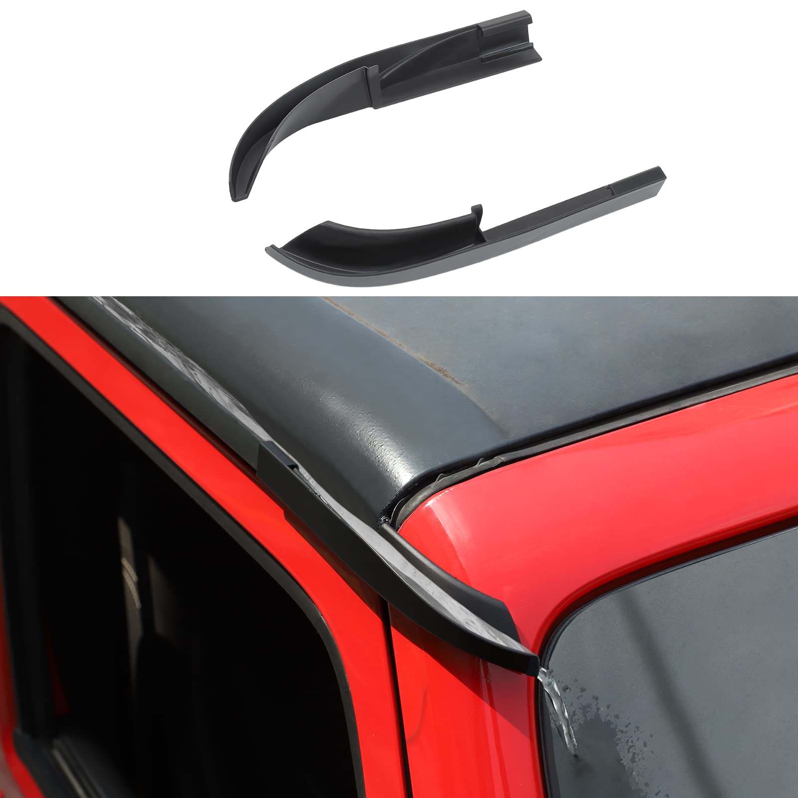 Jwwy Update Diversion Channel Hardtop Rain Diverter Abs Drip Rail ...