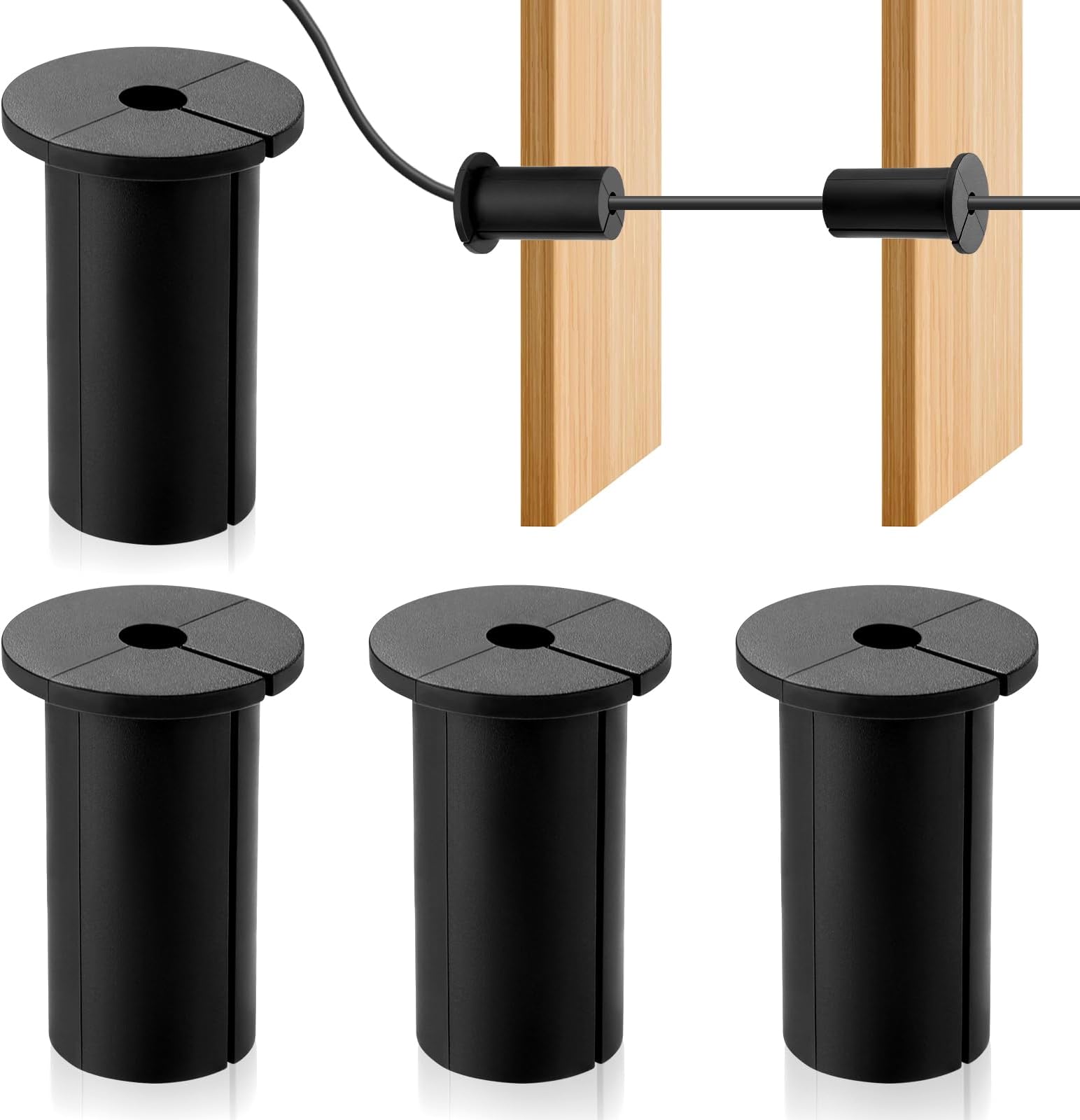 Amazon.com: 4 Pcs Wall Hole Cable Routing Kit Silicone Wall Grommets ...