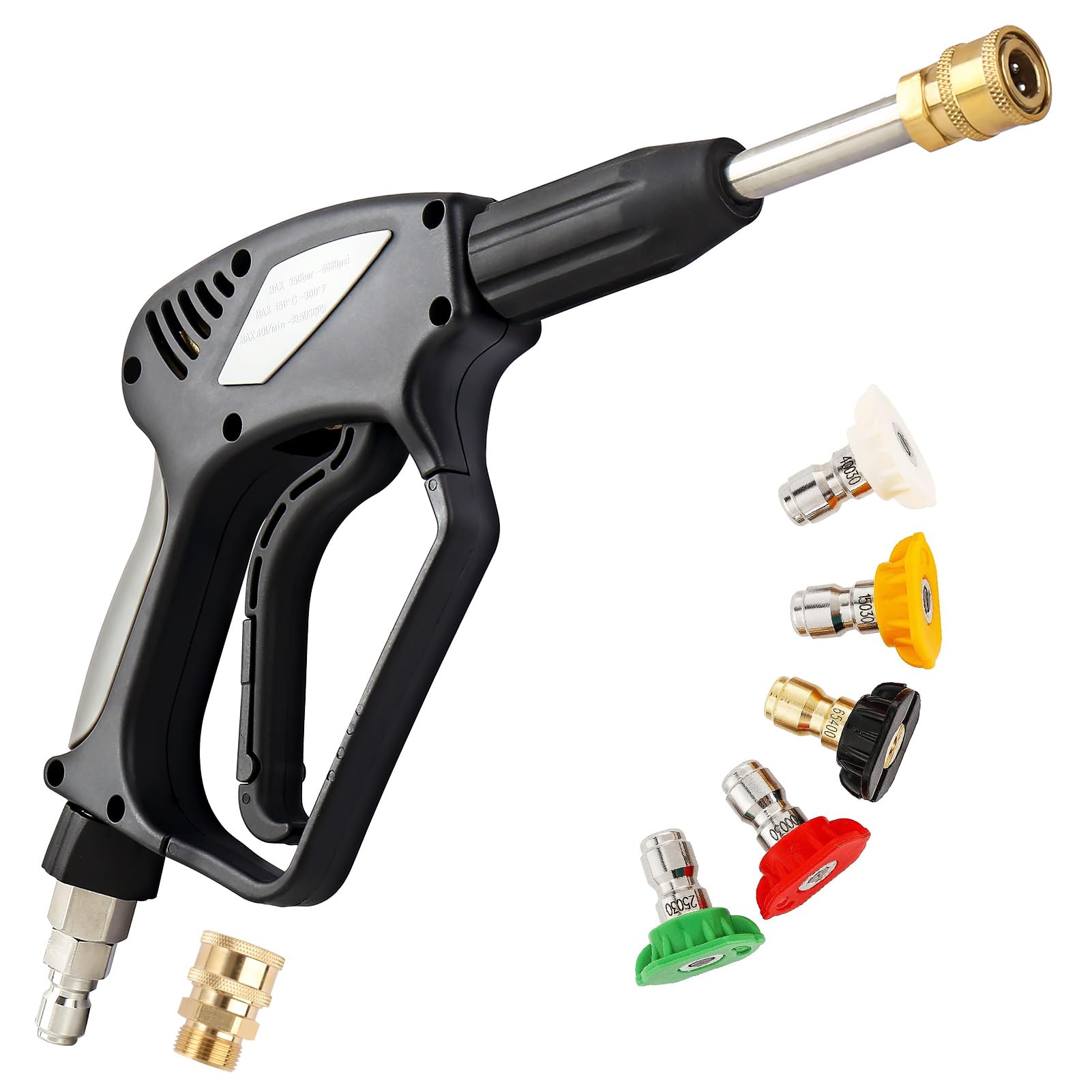 Amazon.com: Short Pressure Washer Gun with Swivel,5000 PSI Max, 3/8 ...