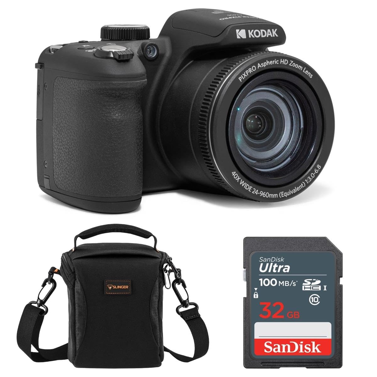 Amazon.com : KODAK PIXPRO AZ405-BK 20MP Digital Camera 40X Optical Zoom ...