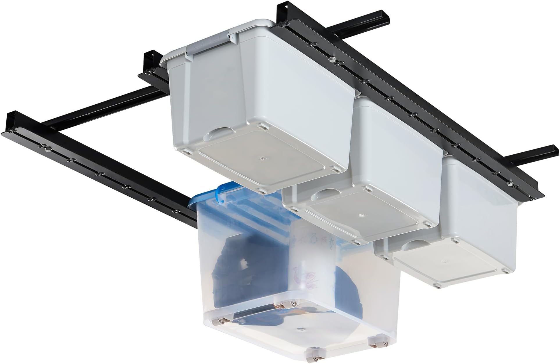 Amazon.com: Overhead Bin Rack - Ceiling Mount Overhead Garage Storage ...