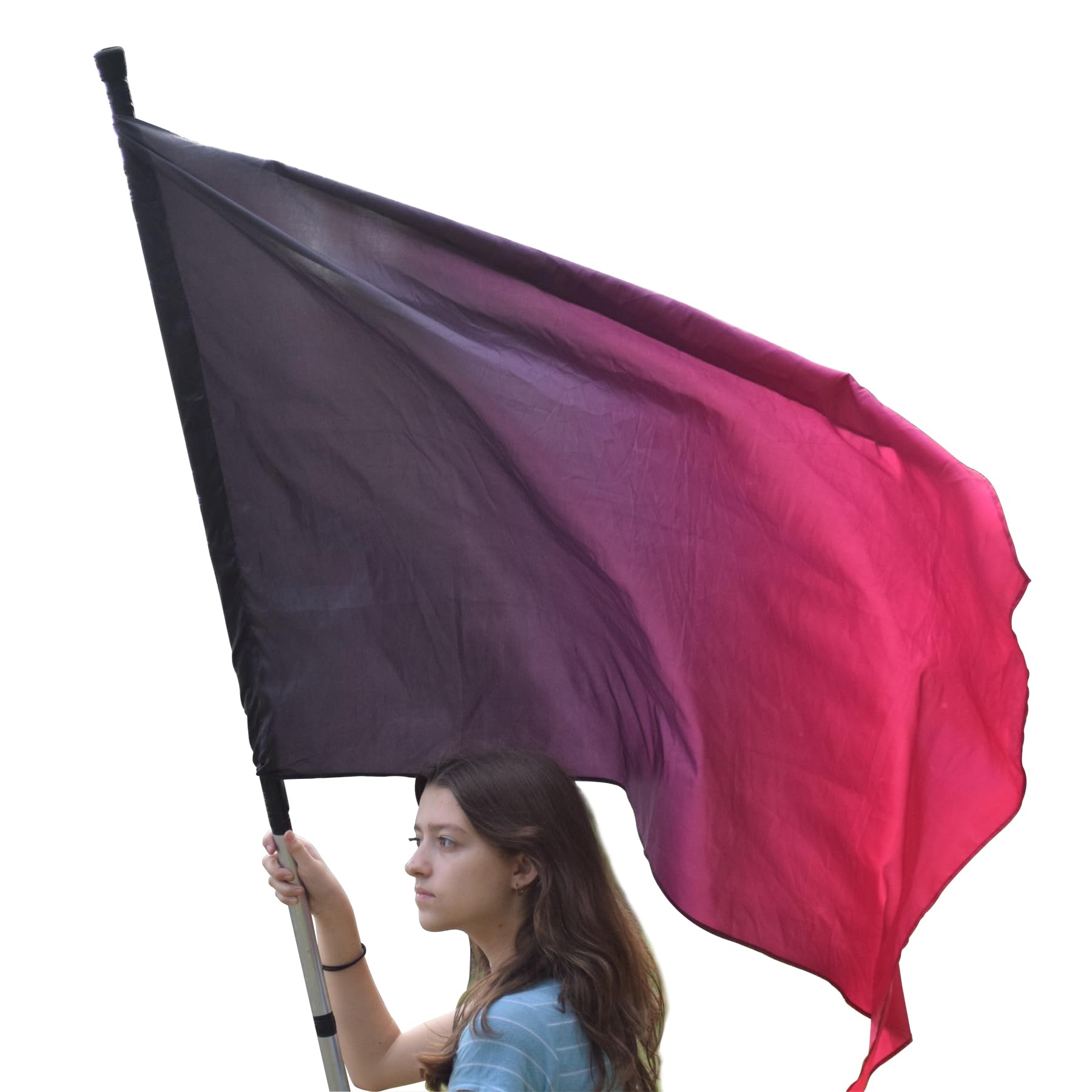 Amazon.com : Color Guard Flags with Pole- Lightweight Spinning Flags ...