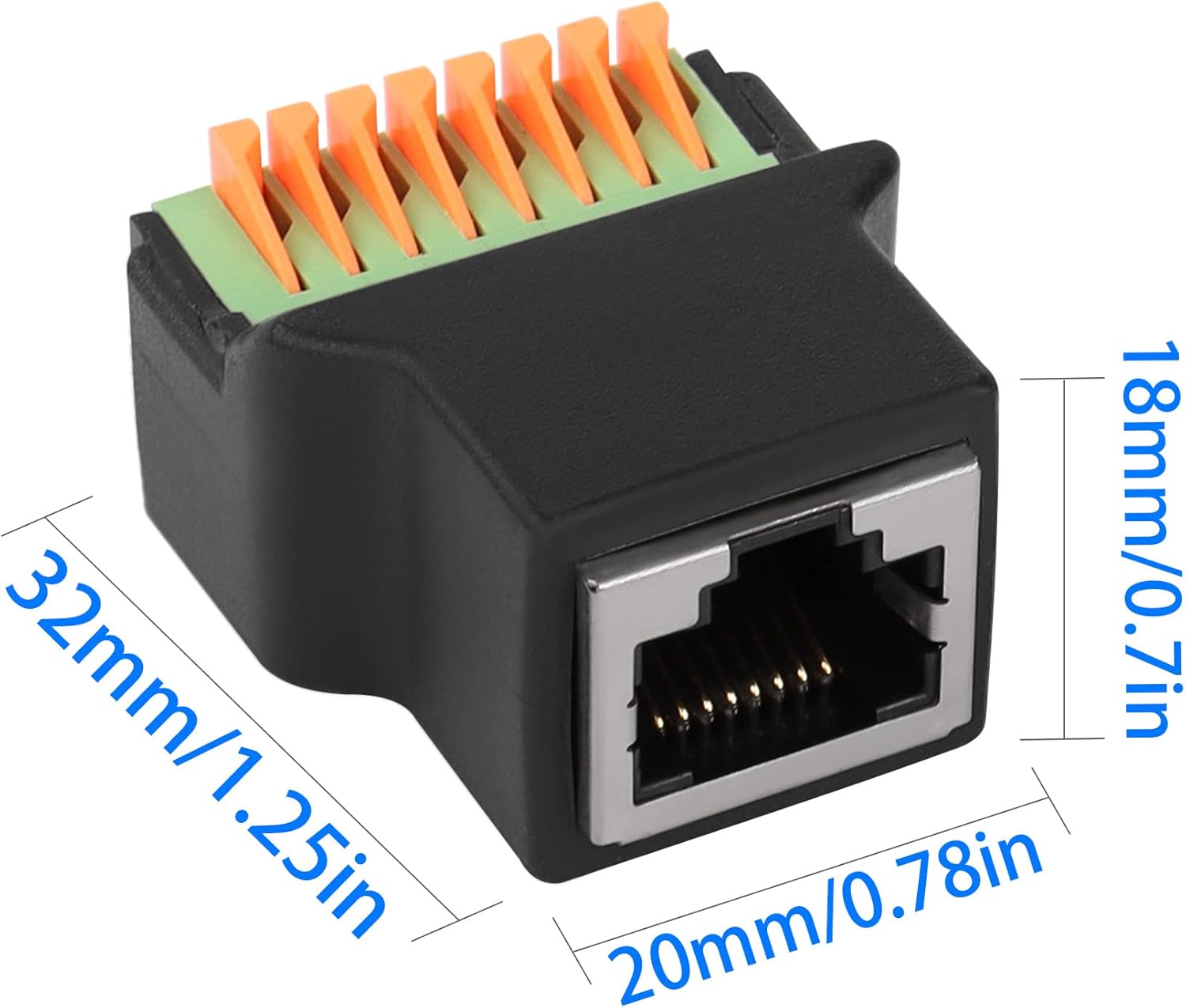 QIANRENON RJ45 a 8Pin Adaptador sin soldadura de conexión rápida RJ45 ...
