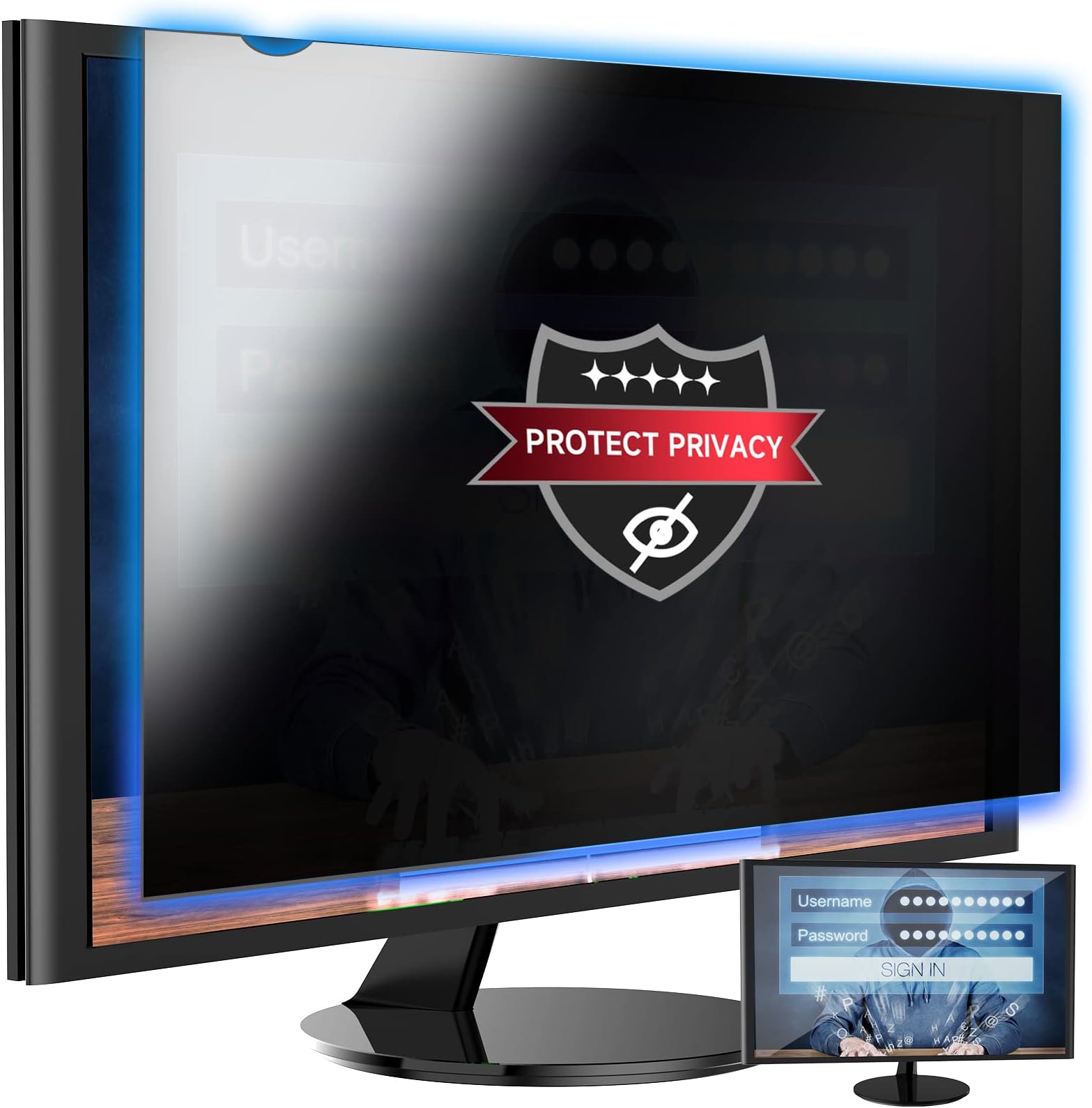 Amazon.com: Skylarking 21.5 inches Computer Privacy Screen Filter, Anti ...