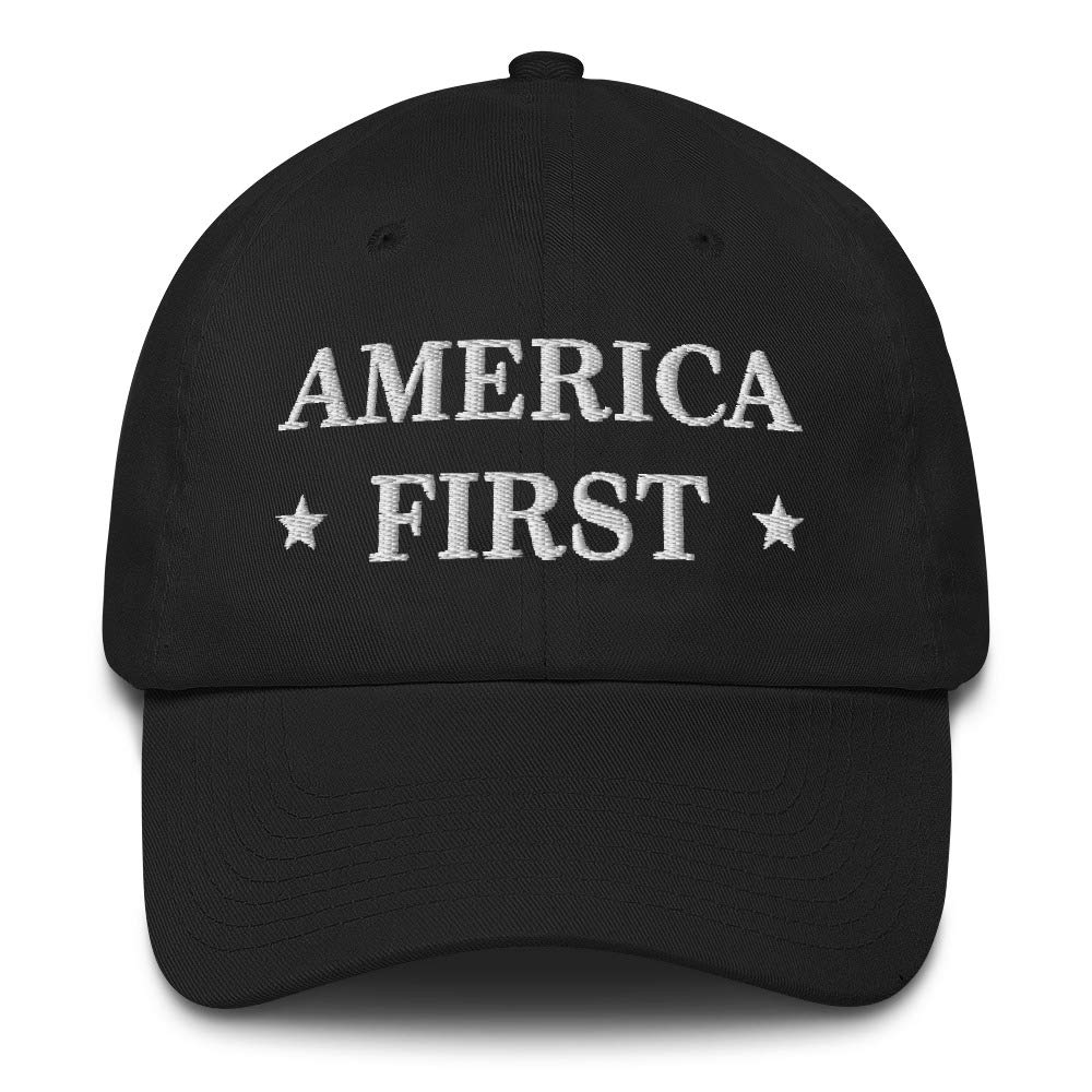 America First Hat (Embroidered Cotton Dad Cap) USA Patriot, July 4th ...