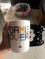 Amazon.com: Puckator Game Over Game Controller Ceramic Shaped Handle ...
