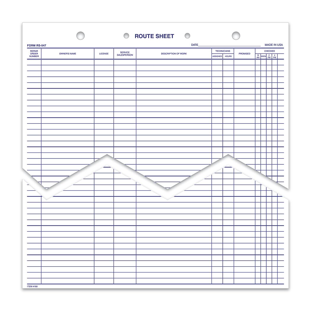 Amazon.com : Route Sheets/Appointments - Form #RS-547 : Office Products