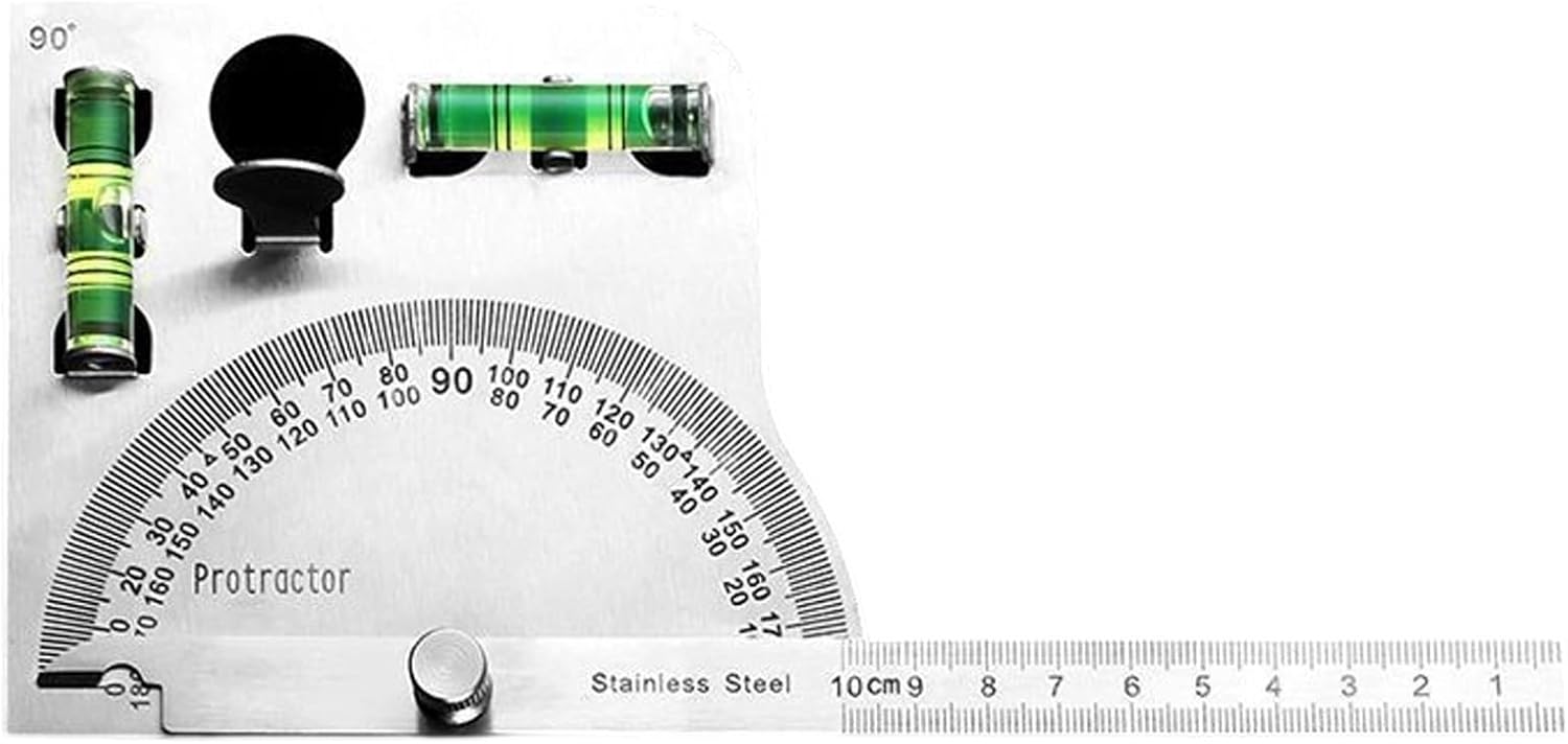 Scale Steel Protractor with Adjustable Locking Screw & Integrated ...