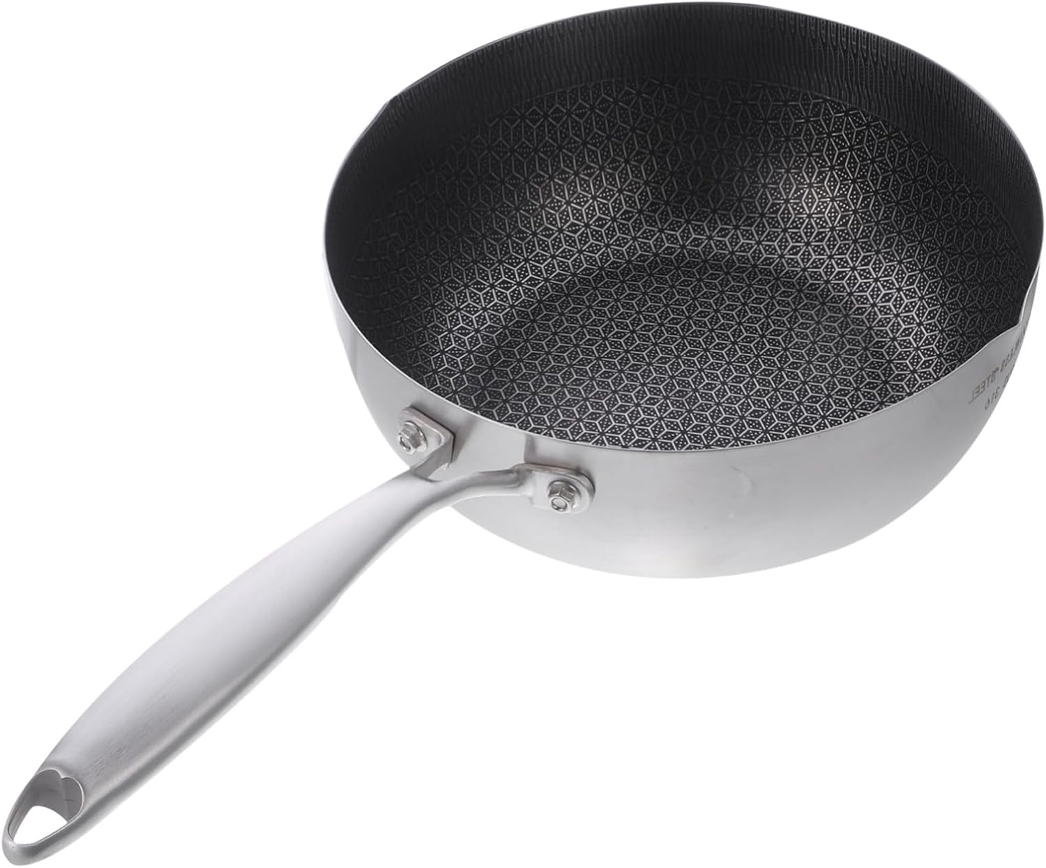 Amazon | Luxshiny ステンレス製中華なべ frying pan saucepan ﾐﾙｸﾊﾟﾝ サービングポット ハニカムパン ステンレス鍋 焦げ付き防止ハニカムソースパンパン ...