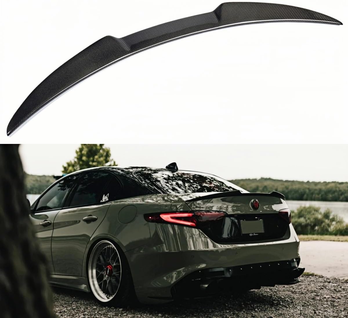 Amazon.com: WheelX Real Carbon Fiber Rear Spoiler Compatible with 2015 ...