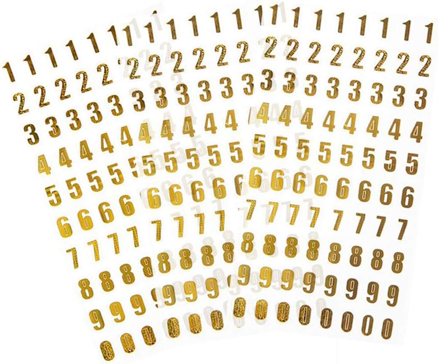 Amazon.com : SaktopDeco 21 Sheets 1 to 300 Mini Number Stickers Small ...