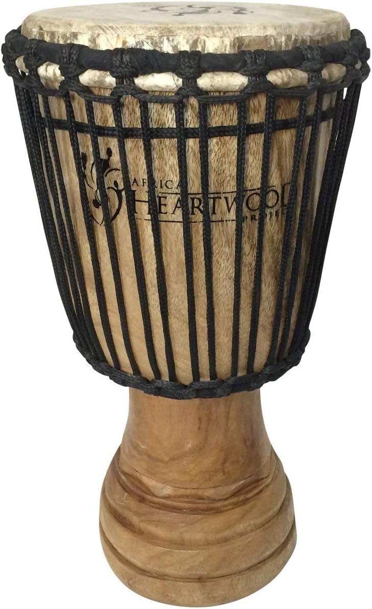 Amazon.com: Hand-carved African Djembe Drum - Solid Wood, Goat Skin ...