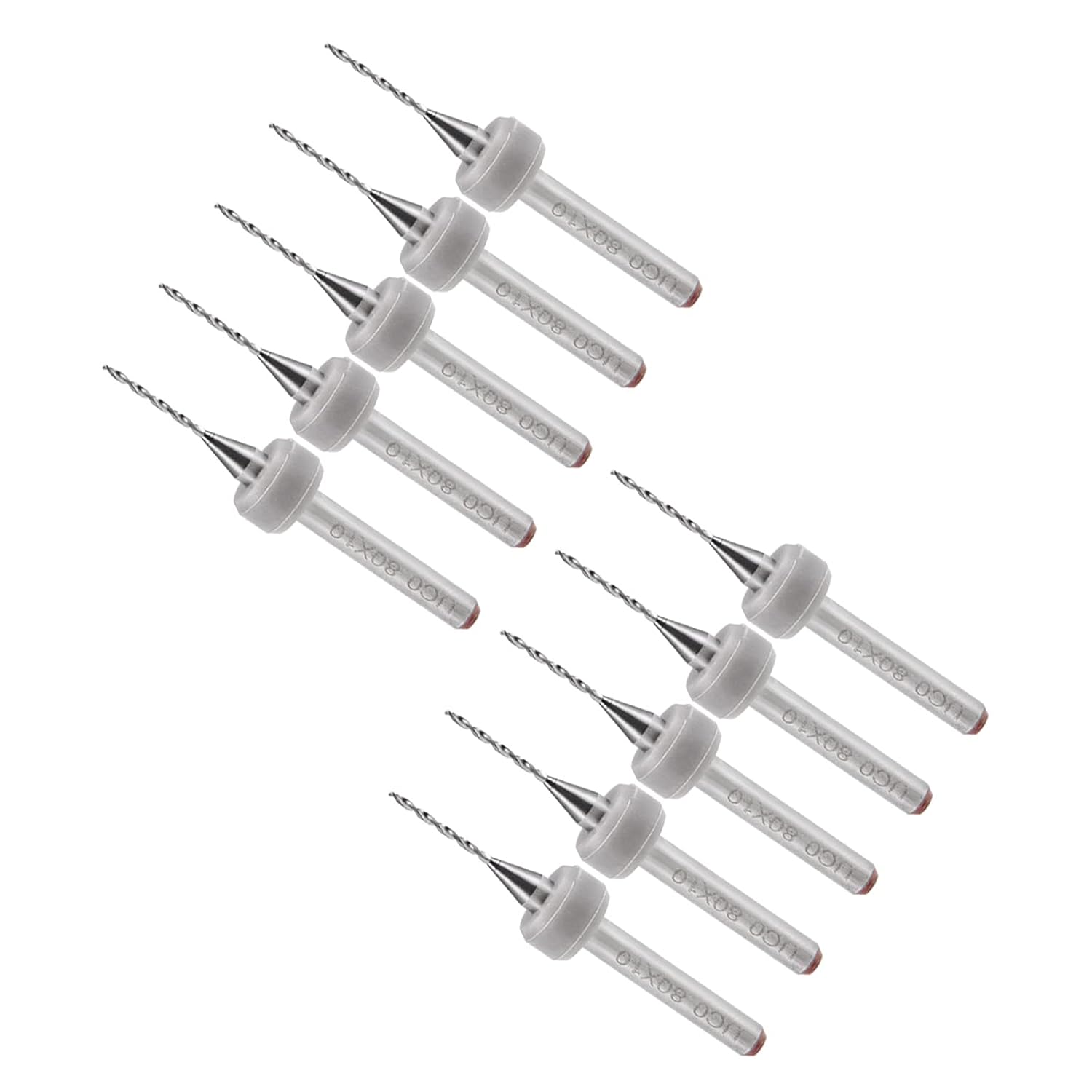 CoCud Micro PCB Drill Bits, 1/8" Shank 0.8mm Cutting Edge, Tungsten ...