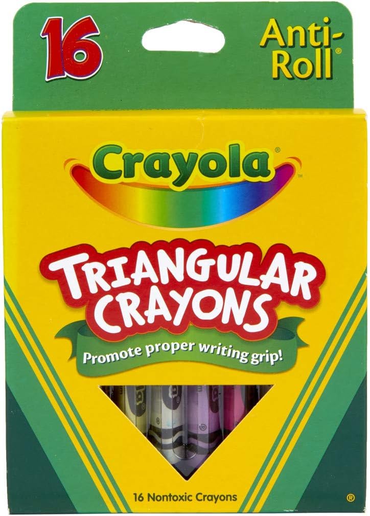 Amazon.com: Crayola Triangular Crayons, Toddler Crayons, Coloring Gift ...