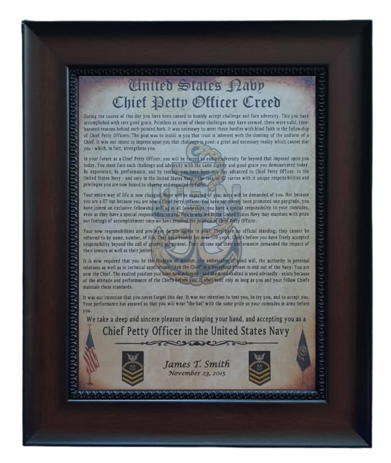 Amazon.com: Better United States Navy Chief Petty Officer CPO Creed ...