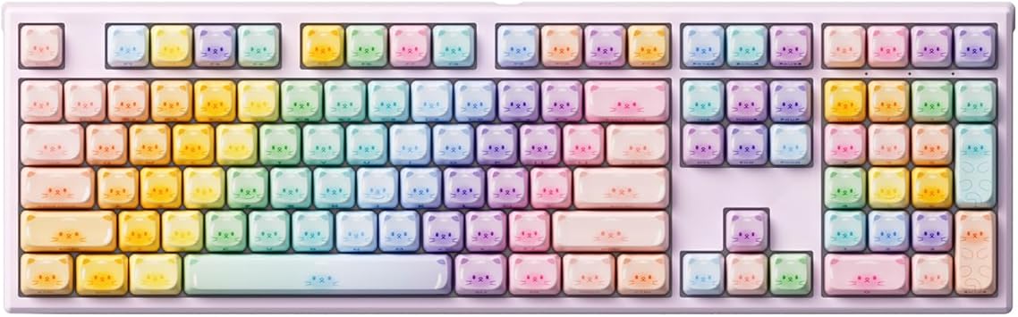 Amazon.com: MONSGEEK AKKO MG108B Colorful Cats Mechanical Keyboard Hot ...