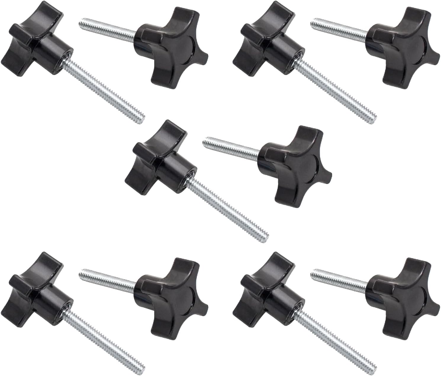 Amazon.com: POWERTEC QNB3009-P2 4-Point Stud Knobs, 5/16"-18 Threaded ...