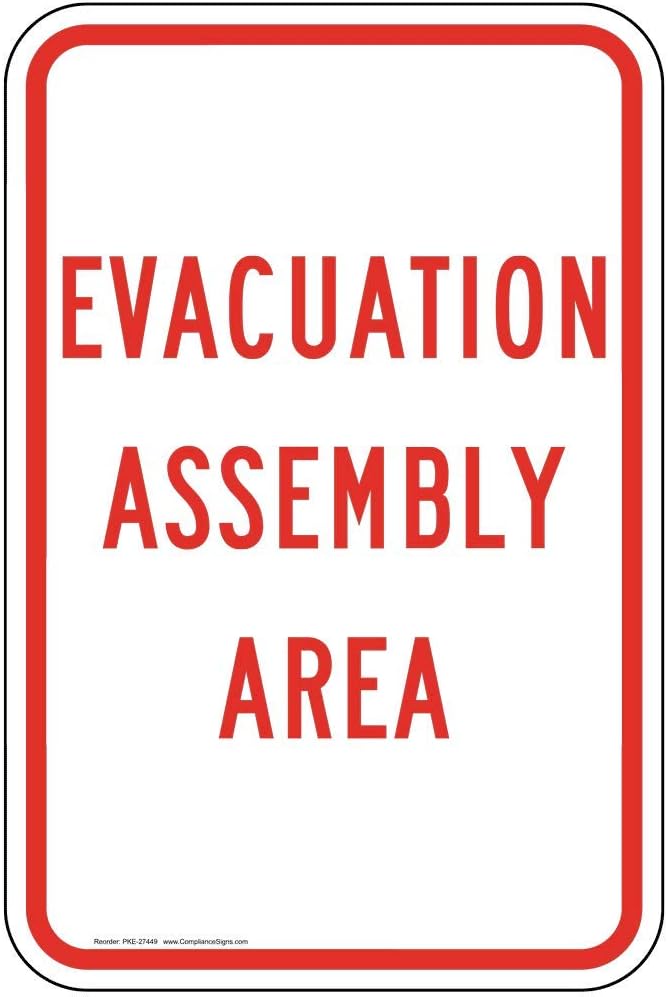 Amazon.com: SmartSign 18 x 12 inch “Emergency Assembly Area 1” Metal ...