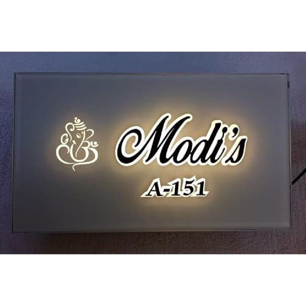 SIGNOOGLE® Customised Acrylic LED Light House Name Plate Home Entrance ...