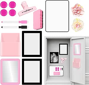 Amazon.com: Chris.W 15Pcs Magnetic Locker Accessories for Girls – Pink ...