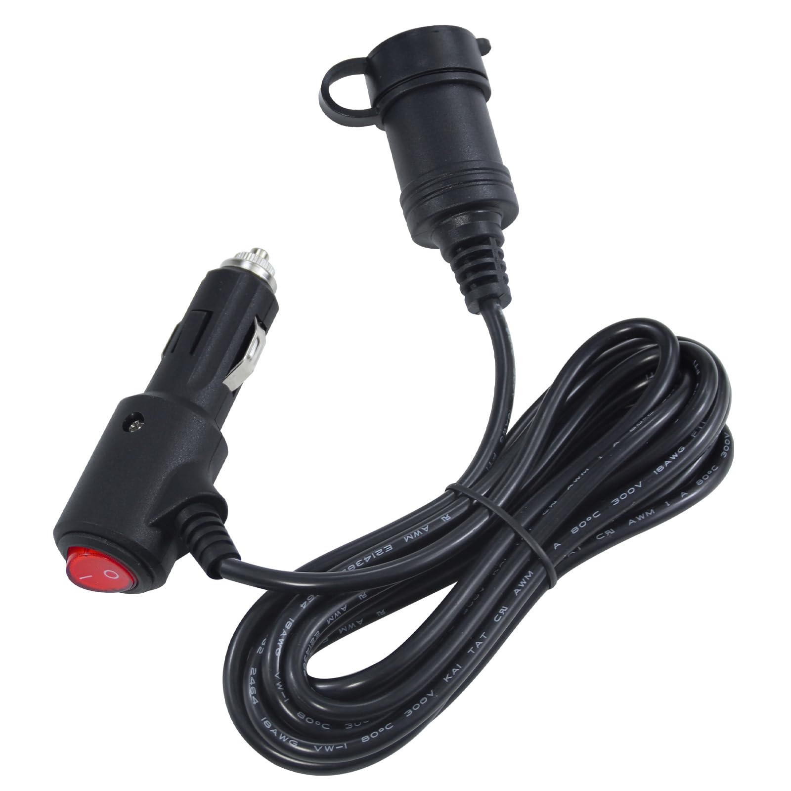 Amazon.com: 10FT 12volt DC Cigarette Lighter Extension Cord with On Off ...