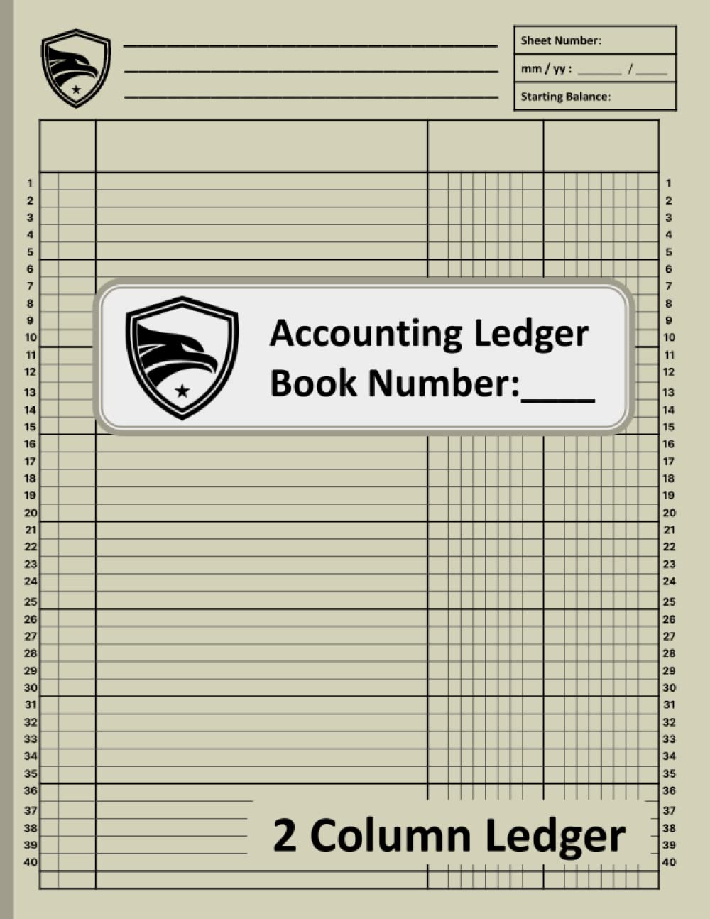 Amazon.com: 2 Column Accounting Ledger Book : Large Simple Columnar ...