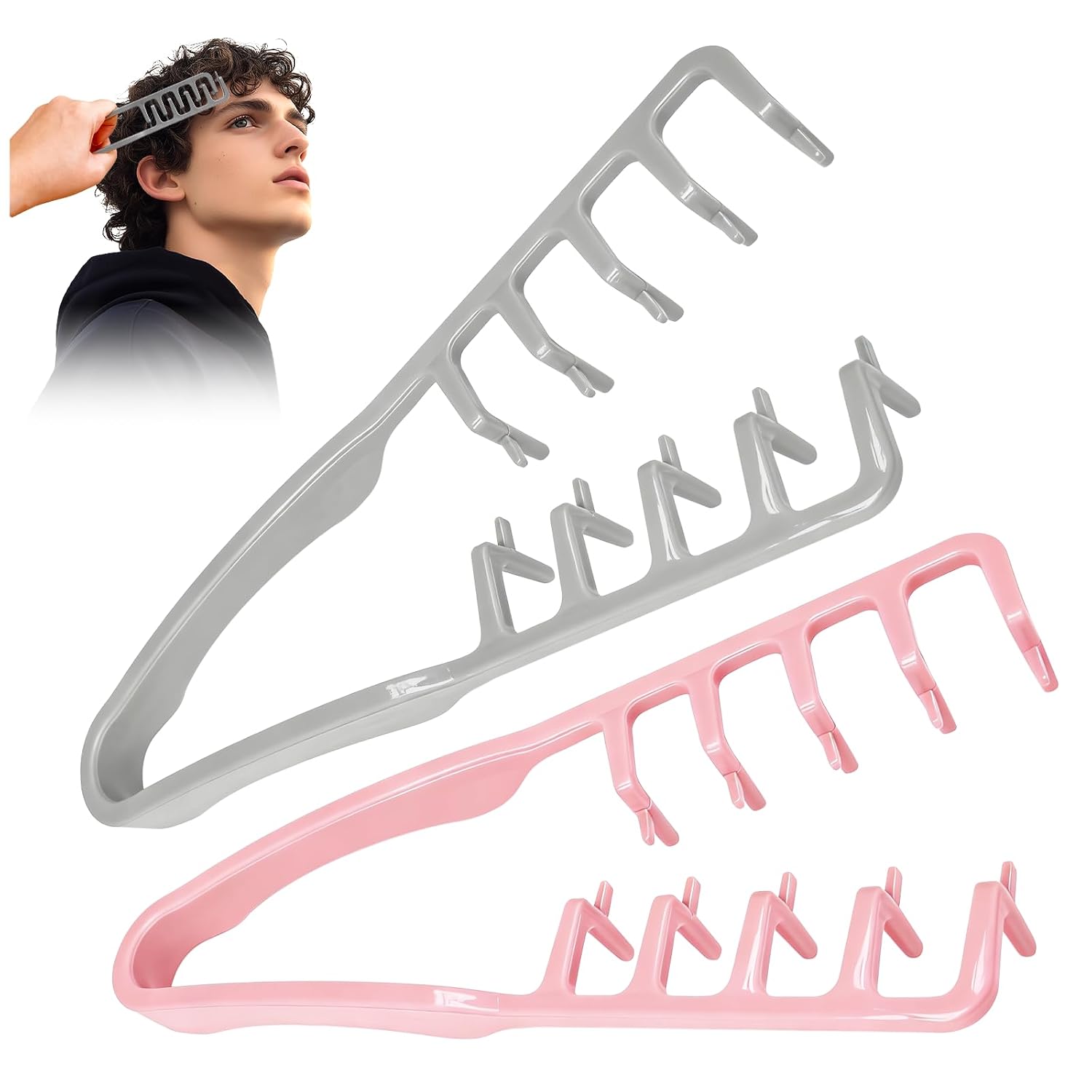 Amazon.com : 2Pcs Texture Comb, Volumizing Texture Comb for Men & Women ...