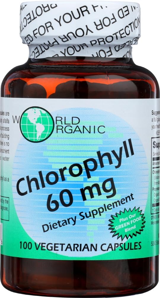 Amazon.com: World Organic Chlorophyll 60MG, 100 CP : Health & Household