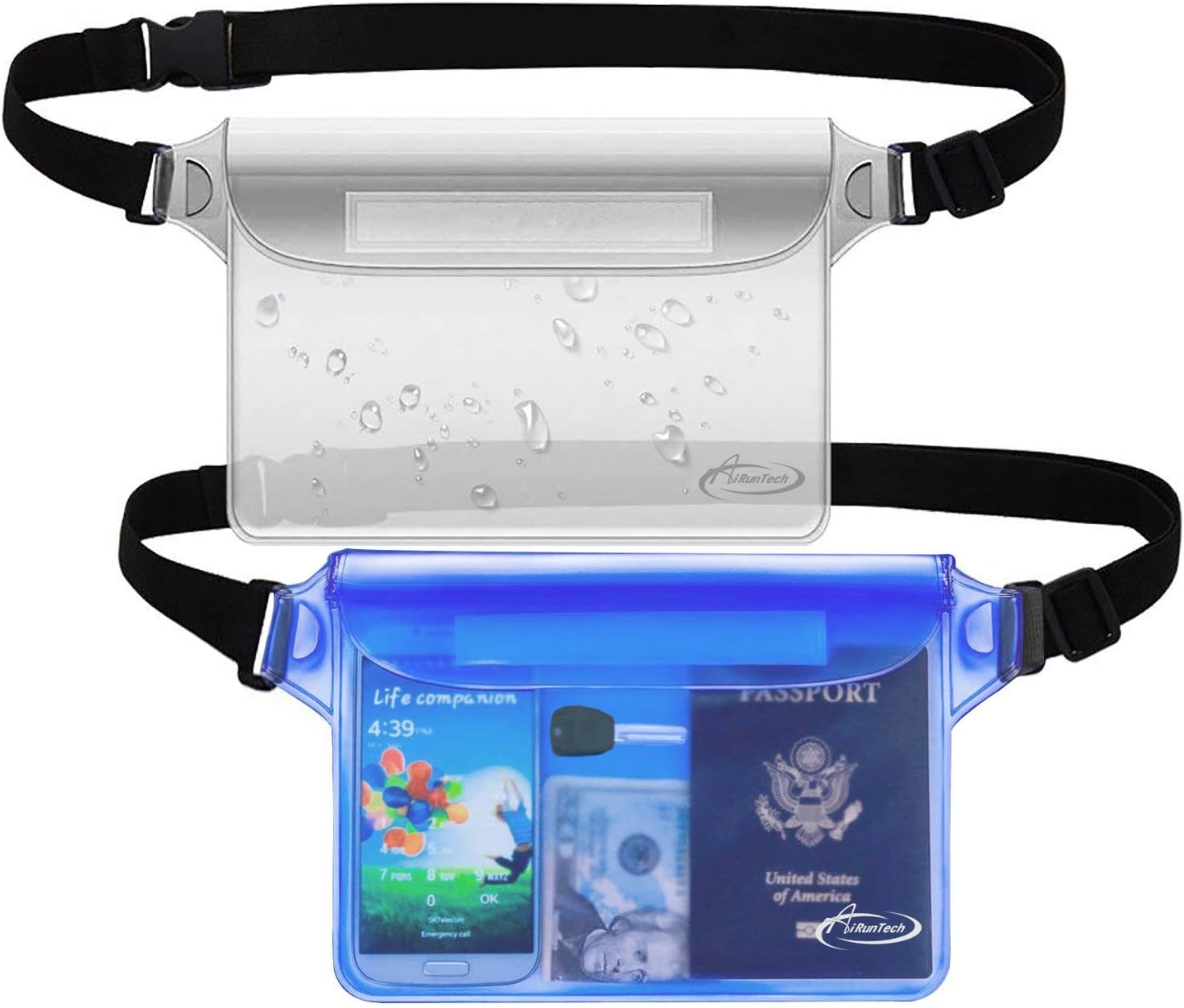 AiRunTech Waterproof Pouch with Waist Strap (2 Pack) | Best Way to Keep ...