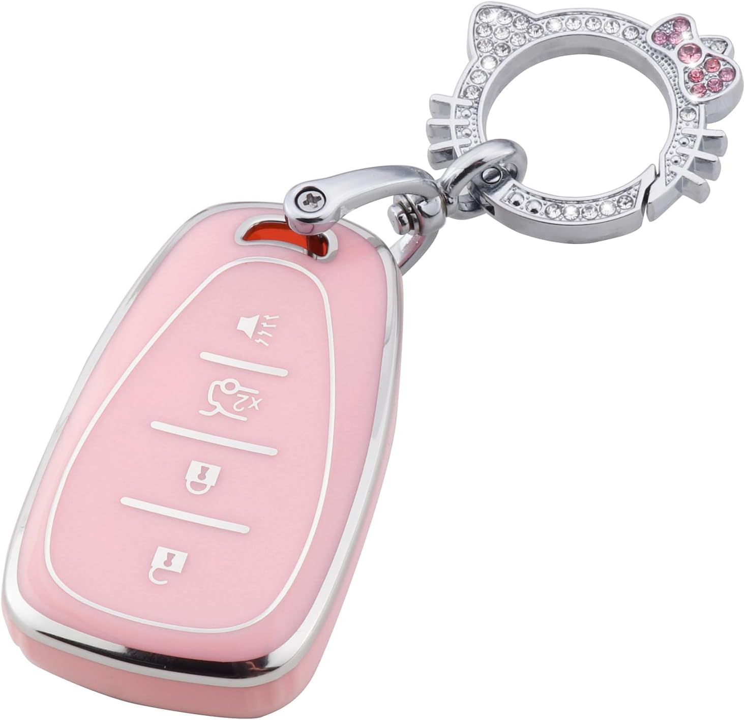 Amazon.com: QfungYe for Chevrolet Wristlet key fob cover case with ...