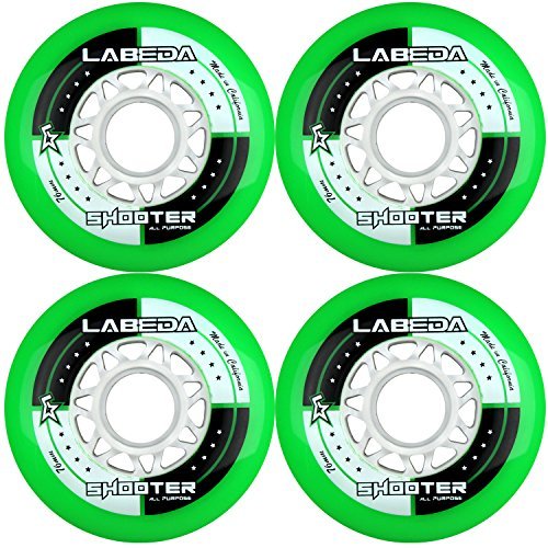 LABEDA wheels Inline Roller Hockey Shooter All Purpose Green 72mm 83A ...