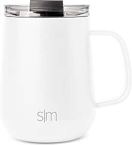 Simple Modern Travel Coffee Mug with Handle | Insulated Stainless Steel ...