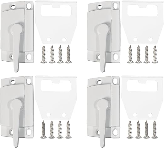 Kyuionty 4 Pack Window Sash Locks and Keeper, 2 Inch Hole Center Cam ...