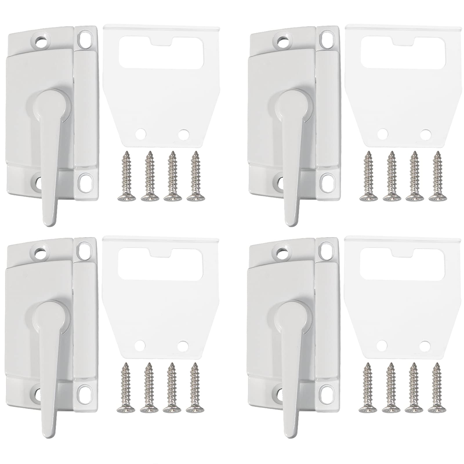 Buy 4 Pack Window Sash Locks and Keeper, 2 Inch Hole Center Cam Action ...