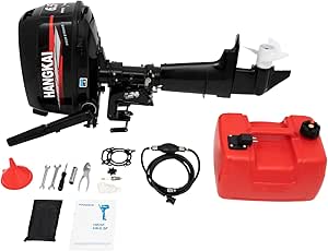 Amazon.com: HANGKAI Outboard Motor, 123CC 4 Stroke Outboard Engine Motor, 6.5Hp Heavy Duty ...